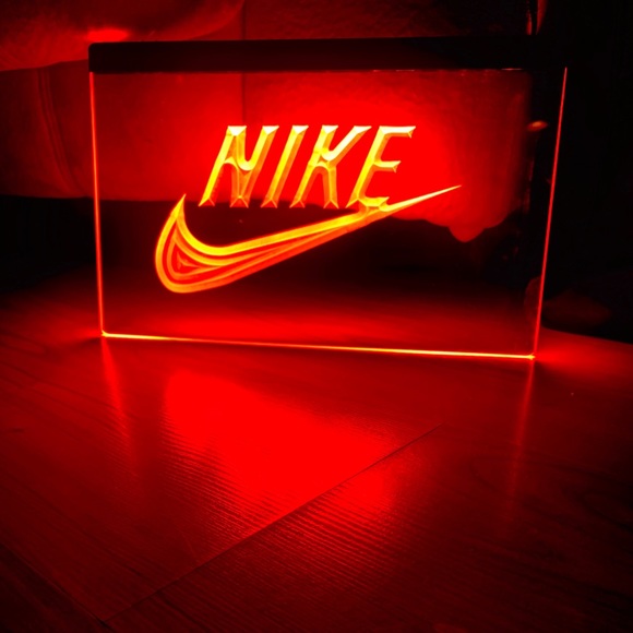 Other | Nike Led Neon Red Light Sign 8x12 | Poshmark